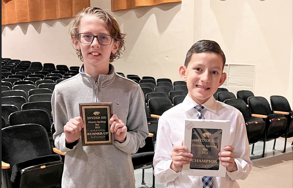 District Spelling Bee Results | Snyder ISD